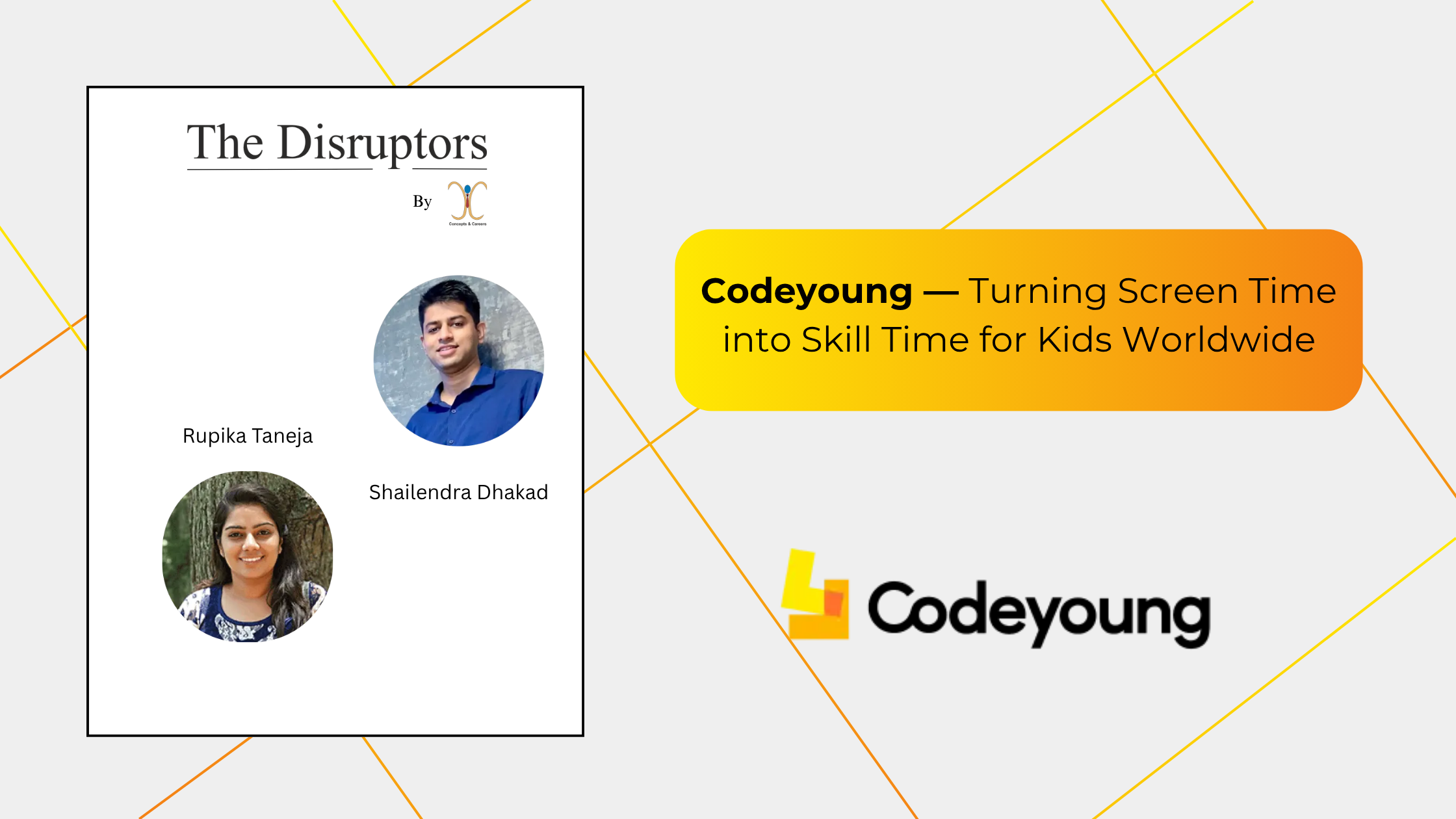 Codeyoung — Turning Screen Time into Skill Time for Kids Worldwide - Concepts and Careers